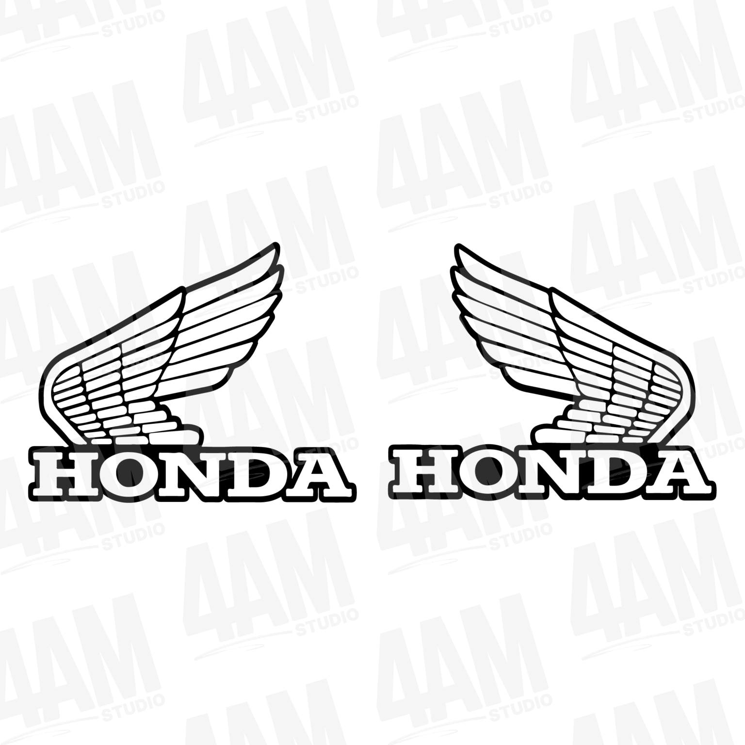 Honda Wing Decal Set • 4am Studio Store